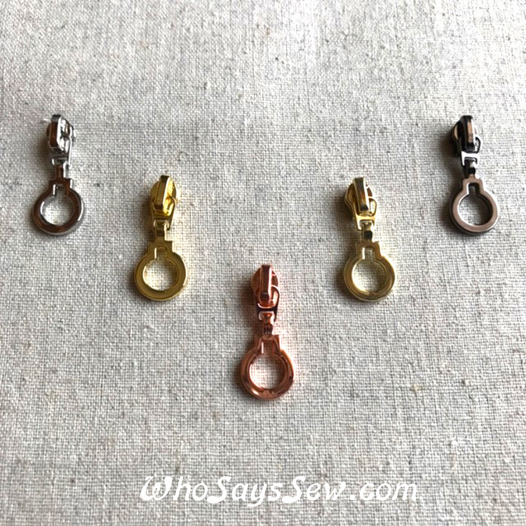 (#3) 4x ZIPPER SLIDERS/PULLS for Continuous SIZE 3 Nylon Chain Zipper ...