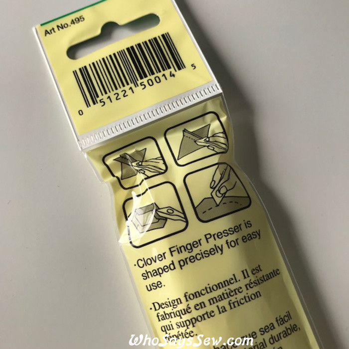 Clover Finger Presser - Who Says Sew