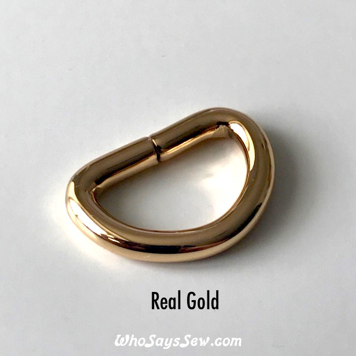 5x 1.3cm (1/2") Wire-Formed D-Rings in 5 High Quality NICKEL FREE ...