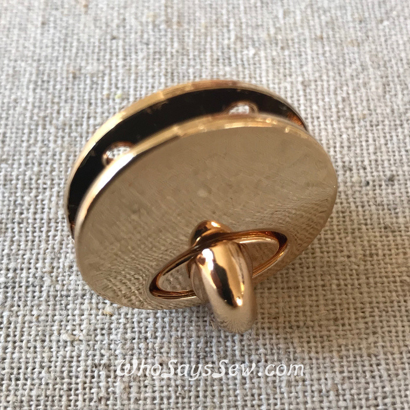 Small Round Twist/Turn Lock in Silver, Light Gold, Gunmetal, Brushed ...