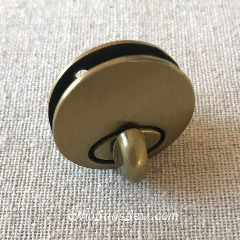 Small Round Twist/Turn Lock in Silver, Light Gold, Gunmetal, Brushed ...