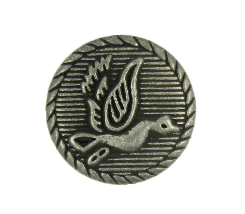 Flying Swan Antique Silver Metal Shank Buttons - 15mm - 5/8 inch