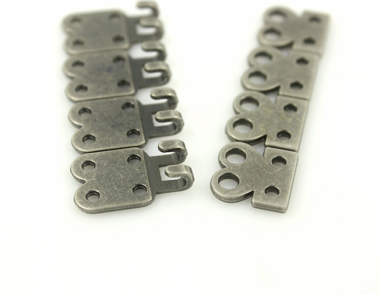 Double Hooks Cloak Clasp Nickel Silver Fasteners. 5 Pairs.