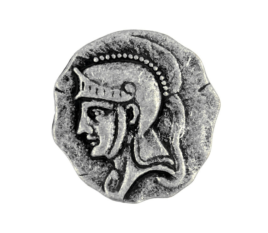 Roman Gladiator Antique Silver Metal Shank Buttons - 20mm - 3/4 inch
