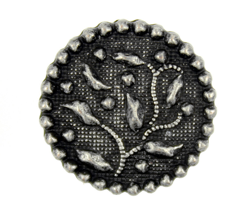 Embossing Potpourri Antique Silver Metal Shank Buttons - 17mm - 11/16 inch