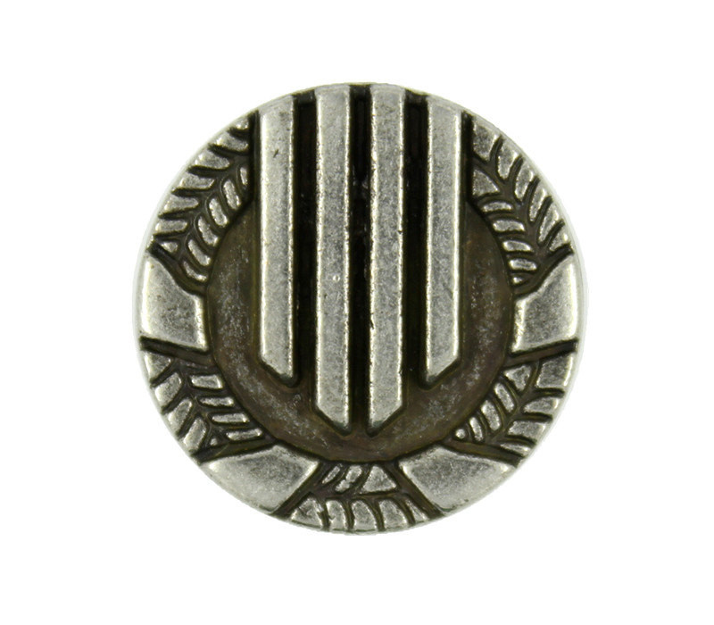Military Emblem Metal Shank Buttons in Antique Silver Color - 20mm - 3/ ...