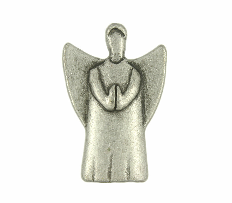 Angel Antique Silver Metal Shank Buttons - 25mm - 1 inch
