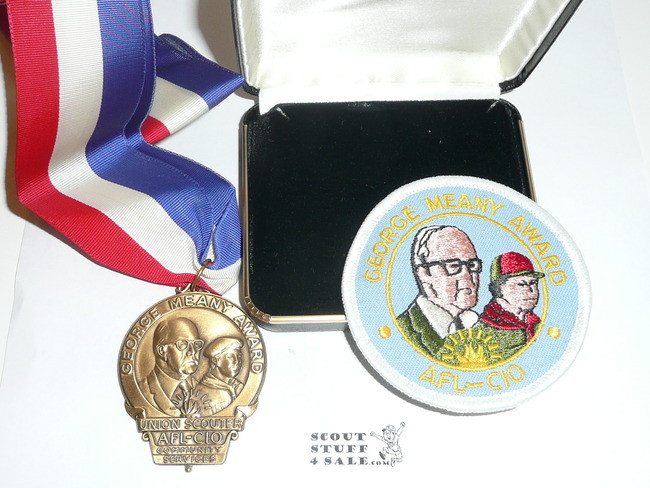George Meany Award Medal and Patch In Presentation Box