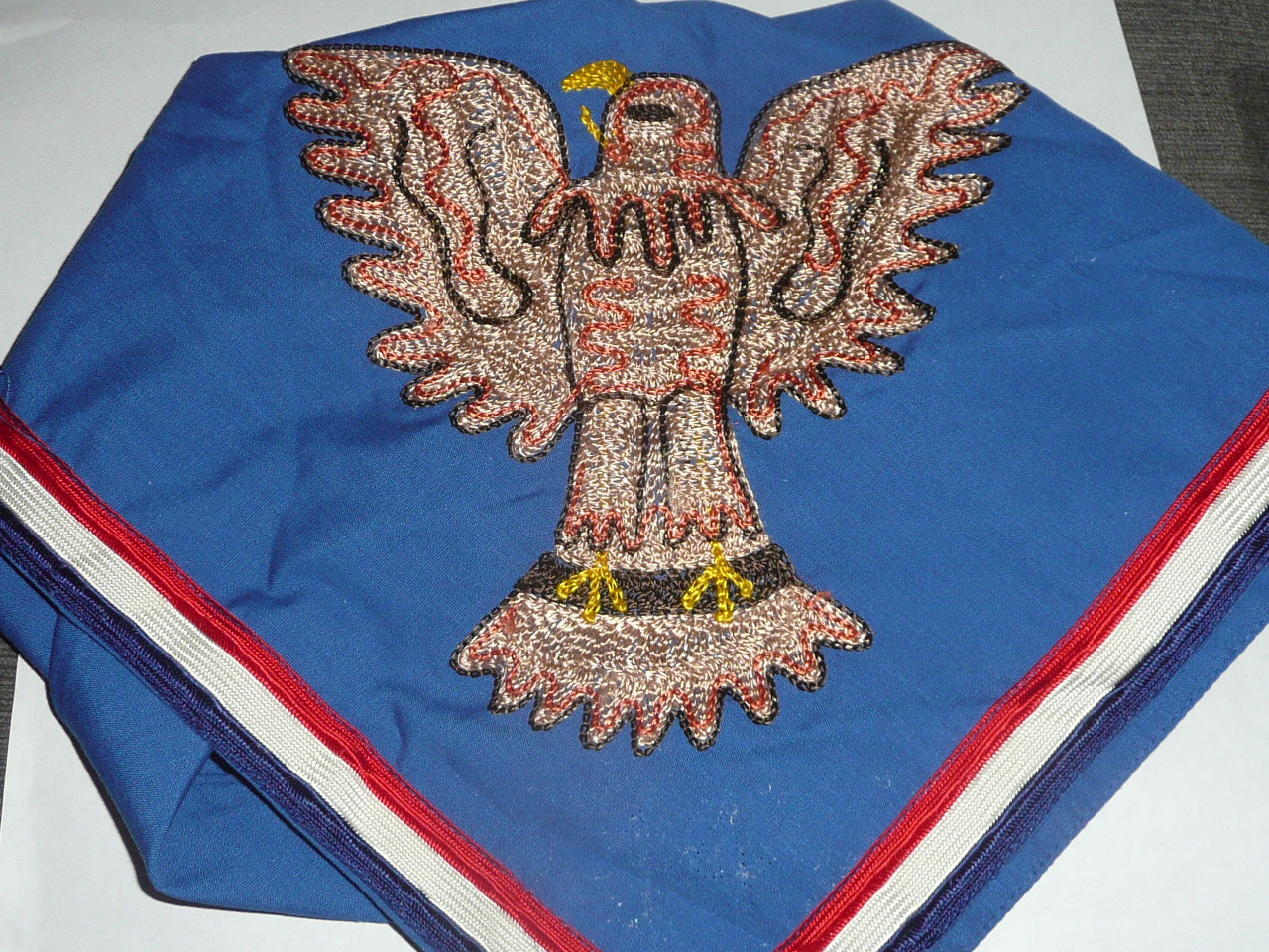 Eagle Scout Neckerchief Enbroidered And Piped
