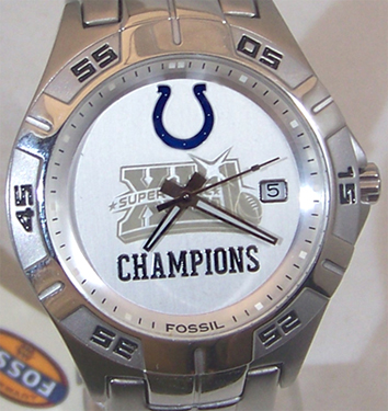 Indianapolis Colts Watch Super Bowl XLI Fossil NFL1079 Wristwatch