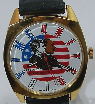JFK and MLK Watch United In Time Wind up Collectible Wristwatch