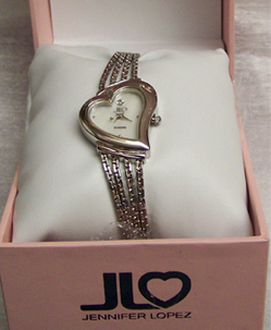 JLo Watch Fossil Made Jennifer Lopez Diamond MOP Heart Dial Ladies