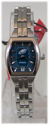 Philadelphia Eagles Fossil Watch Womens 3 Hand Date Wristwatch NFL1189