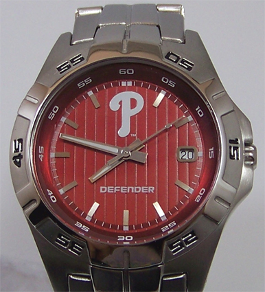 Philadelphia Phillies Fossil Watch Mens 3 Hand Date Wristwatch MLB1018