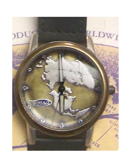 Planet Fossil Watch Vintage Collectible Wristwatch LE-9452