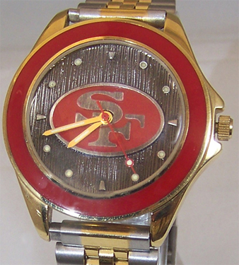 San Francisco 49ers Fossil Watch Vintage Domed Crystal 1993 with Tin