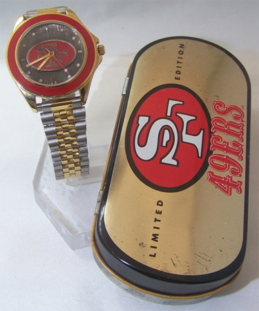 San Francisco 49ers Fossil Watch Vintage Domed Crystal 1993 with Tin
