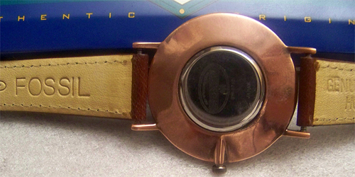 Fossil Washington D.C. Map Watch Vintage Collectible Copper Case