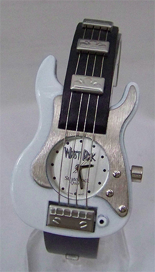 Wrist Rock Guitar Watch White novelty Fender Strat Style Wristwatch
