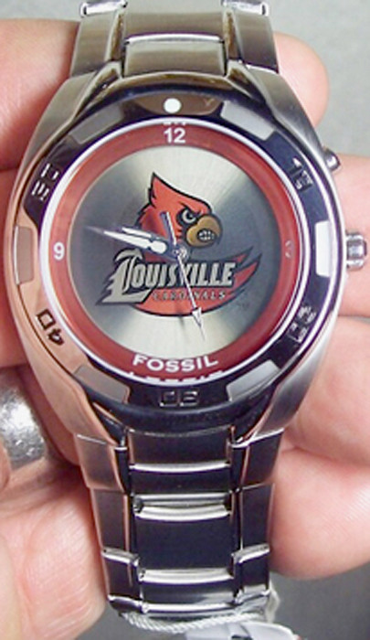 Louisville Cardinals Fossil Kaleido Watch Men's Li2368 Flashing logo