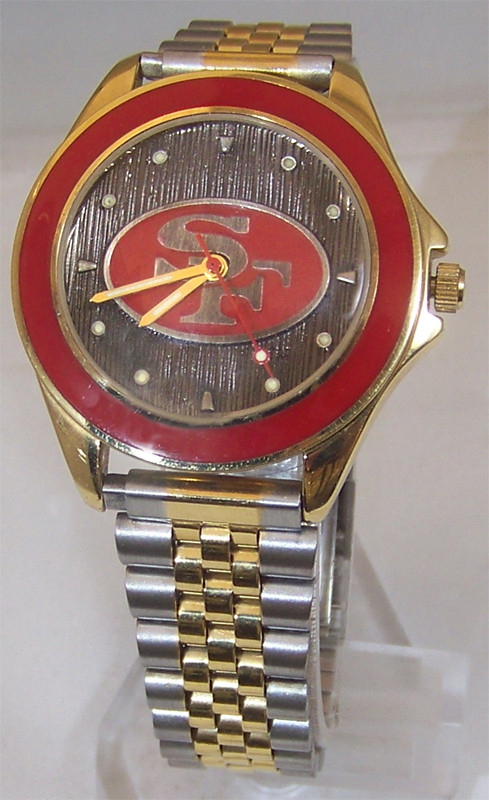 San Francisco 49ers Fossil Watch Vintage Domed Crystal 1993 with Tin