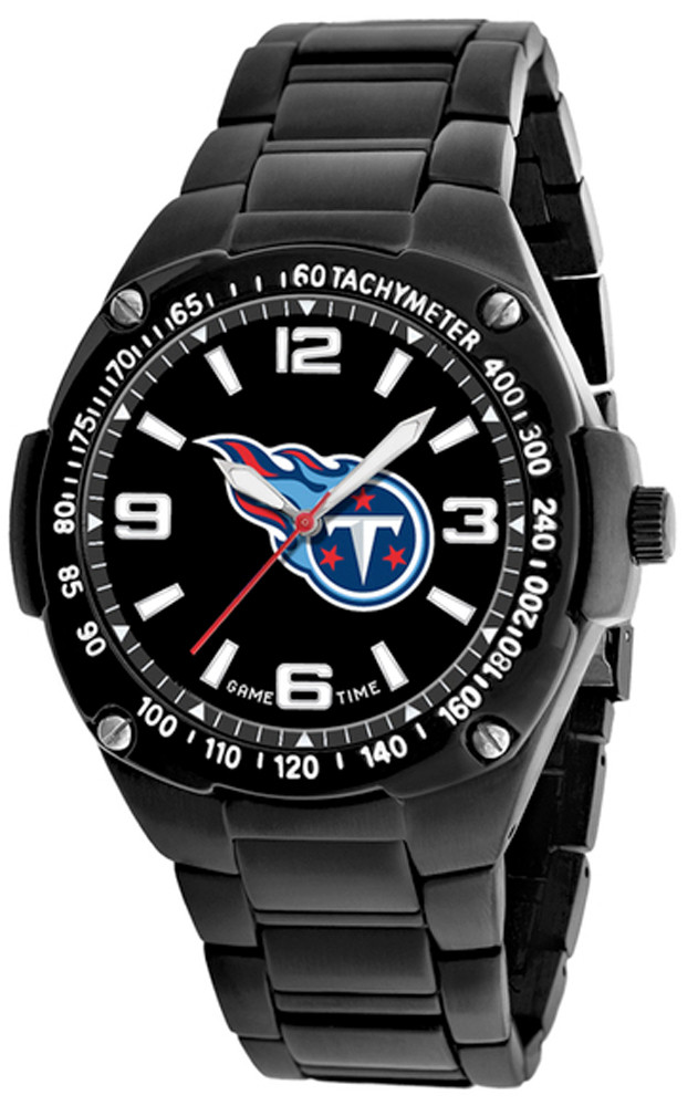 Tennessee Titans Watch Mens Black SS Game Time Gladiator Wristwatch