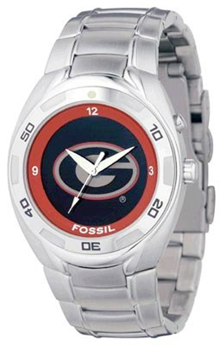 Georgia Bulldogs Fossil Watch Mens Flashing logo Kaleido Wristwatch