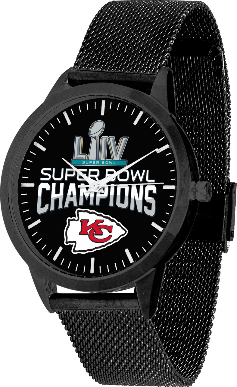 Kansas City Chiefs Super Bowl LIV watch Mens GameTime Mesh Wristwatch