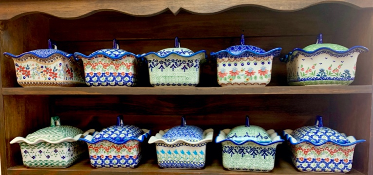 Polish Pottery | Unikat Polish Pottery | Polish Dinnerware - Blue Water ...