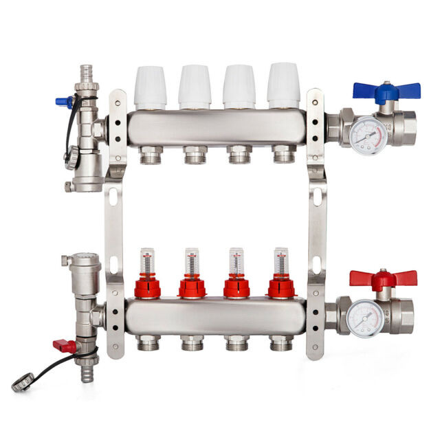10 Loop Stainless Steel Radiant Heating or Cooling Manifold ...