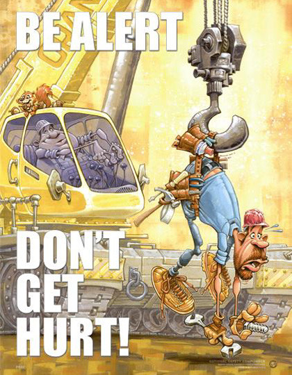 Be Alert Safety Poster - ENGLISH