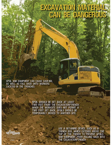 Excavation & Trenching Safety Poster - ENGLISH