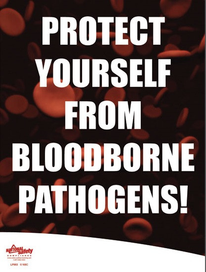 Bloodborne Pathogens Safety Poster - ENGLISH