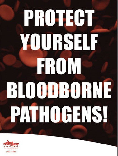 Bloodborne Pathogens Safety Poster - ENGLISH
