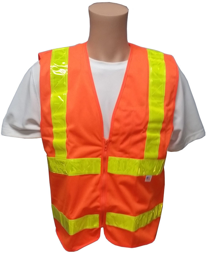 ANSI 2004 Sleeveless Class 2 Orange Safety Vests