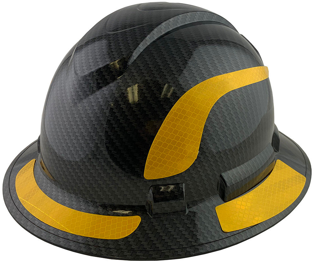 Pyramex Ridgeline Full Brim Style Hard Hat with Shiny Black Graphite ...