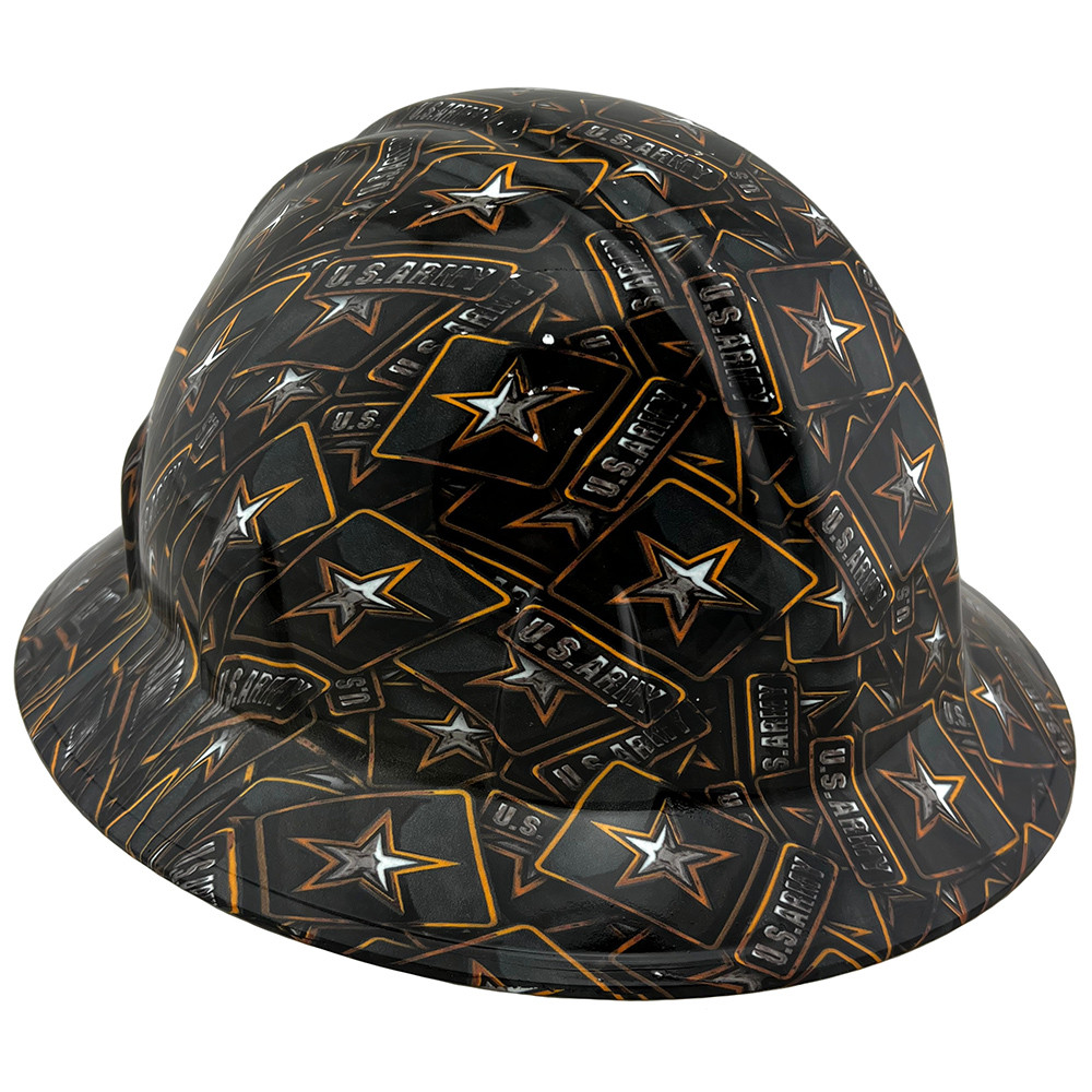 US Army Design Full Brim Hydro Dipped Hard Hats | Buy Online at T.A.S.C.O.