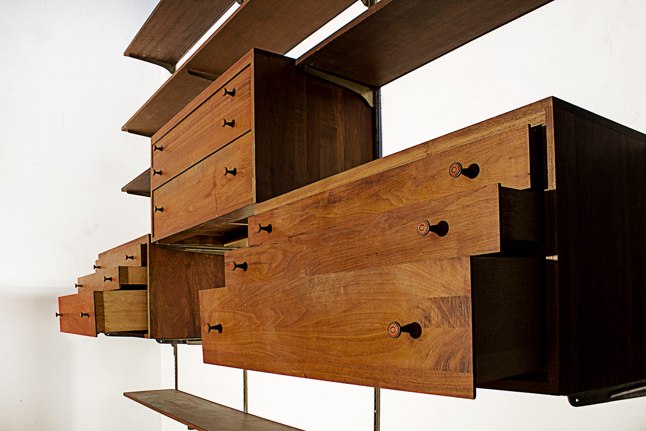 SOLD - Mid Century Modern Modular Wall Unit - Rehab Vintage Interiors