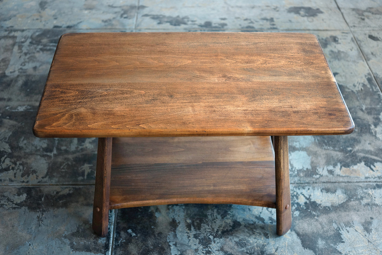 SOLD - Early American Wood Side Table, Primative Style - Rehab Vintage ...