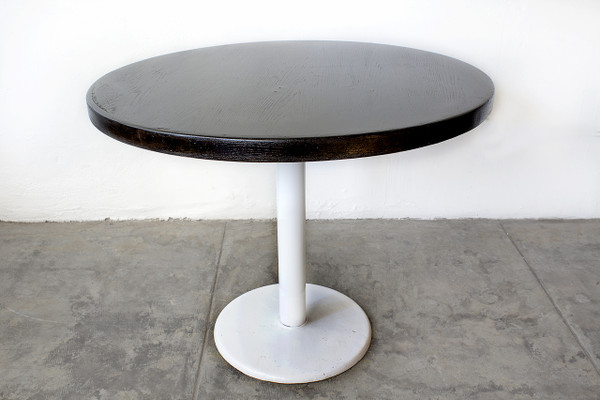 SOLD - Vintage Cafe Table with Ebonized Maple Top - Rehab Vintage Interiors