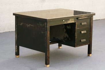 SOLD - 1920s General Fireproofing Tanker Table with Patina - Rehab ...