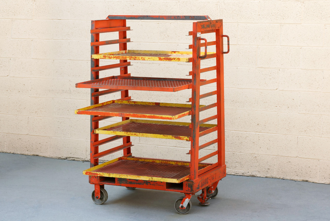 SOLD - 1940s Vintage Industrial Storage Rack with Expanded Metal ...