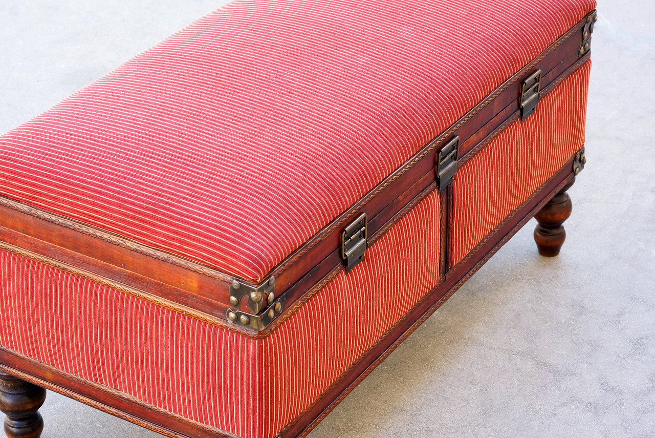 SOLD - Vintage Colonial Style Ottoman/ Blanket Chest - Rehab Vintage ...