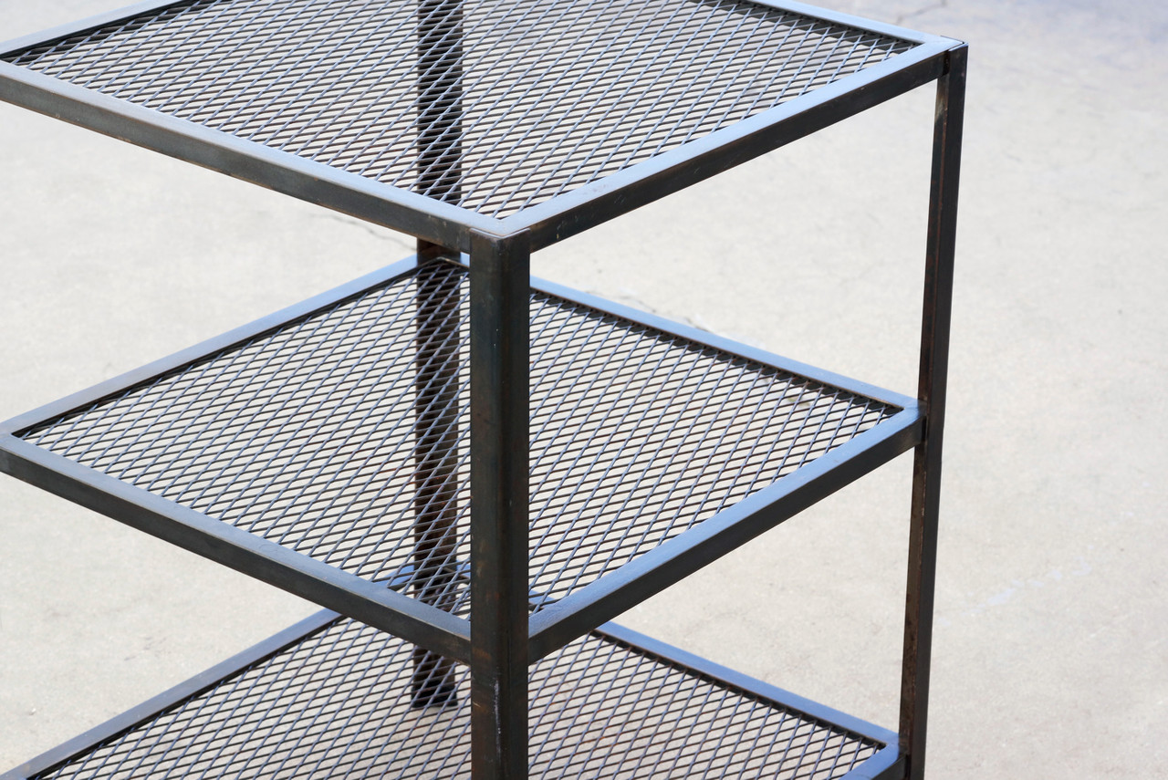 Three-Tier Expanded Metal Shelf Unit, Custom Made, Free U.S. Shipping ...