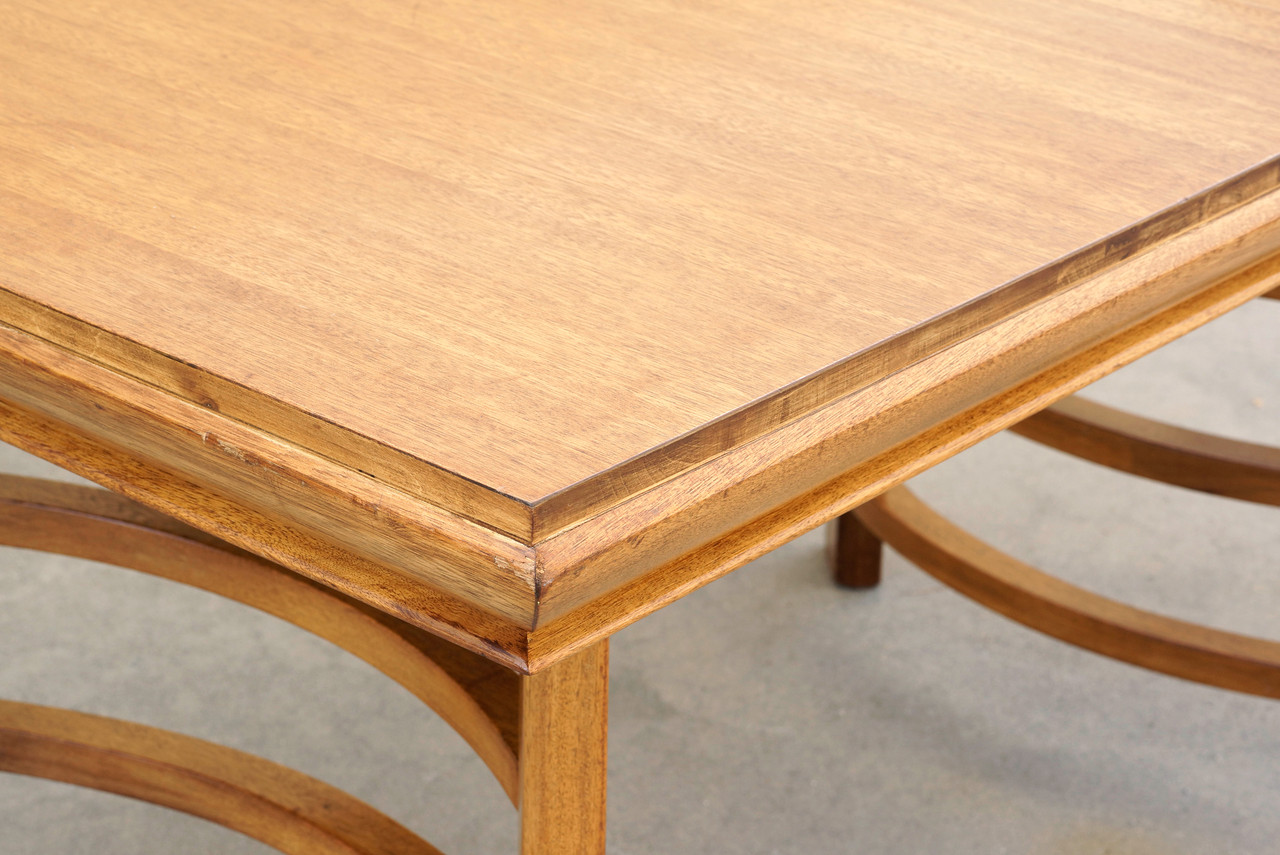 SOLD - Half Moon Art Deco Dining Table in Oak - Rehab Vintage Interiors