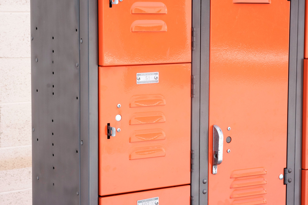 SOLD - Vintage Worley Locker Unit with Vertical and Cubby Storage ...