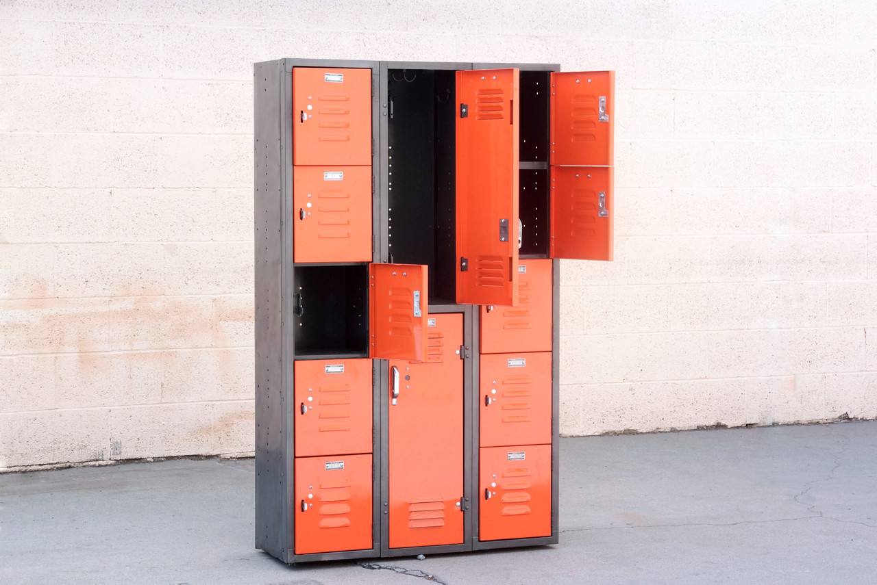 SOLD - Vintage Worley Locker Unit with Vertical and Cubby Storage ...