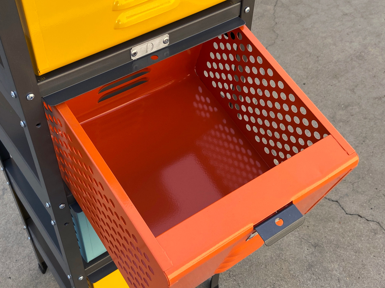 1 x 6 Locker Basket Unit with Multicolored Baskets, Newly Fabricated to ...