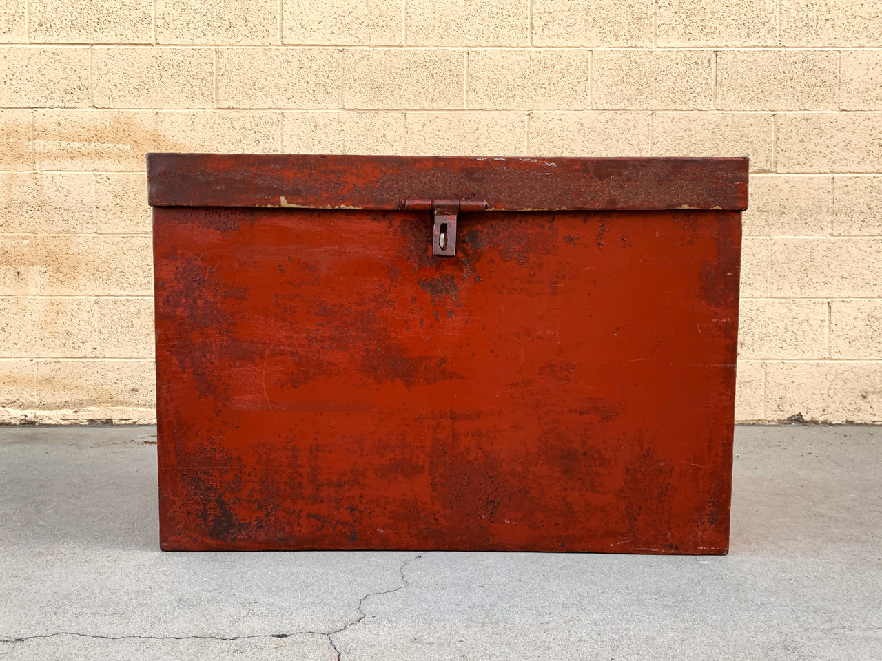 SOLD - Handmade Vintage Craftsman Metal Storage Box with Distressed ...