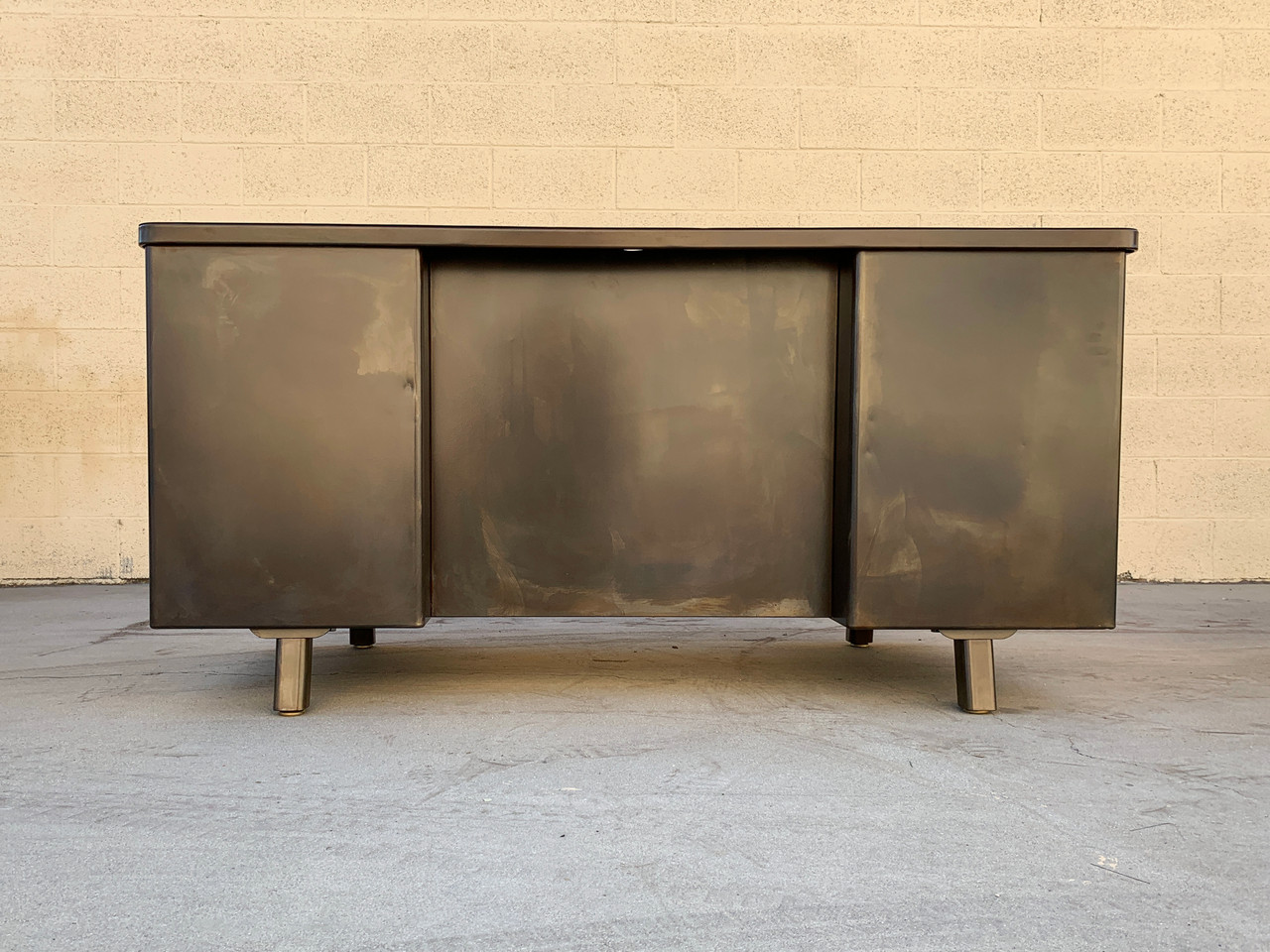 Mid Century Tanker Desk Custom Refinished in Acid Wash Patina - Rehab ...